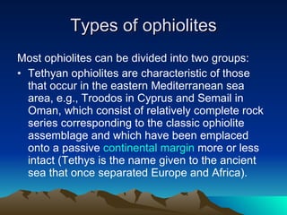 Presentation On Ophiolites | PPT