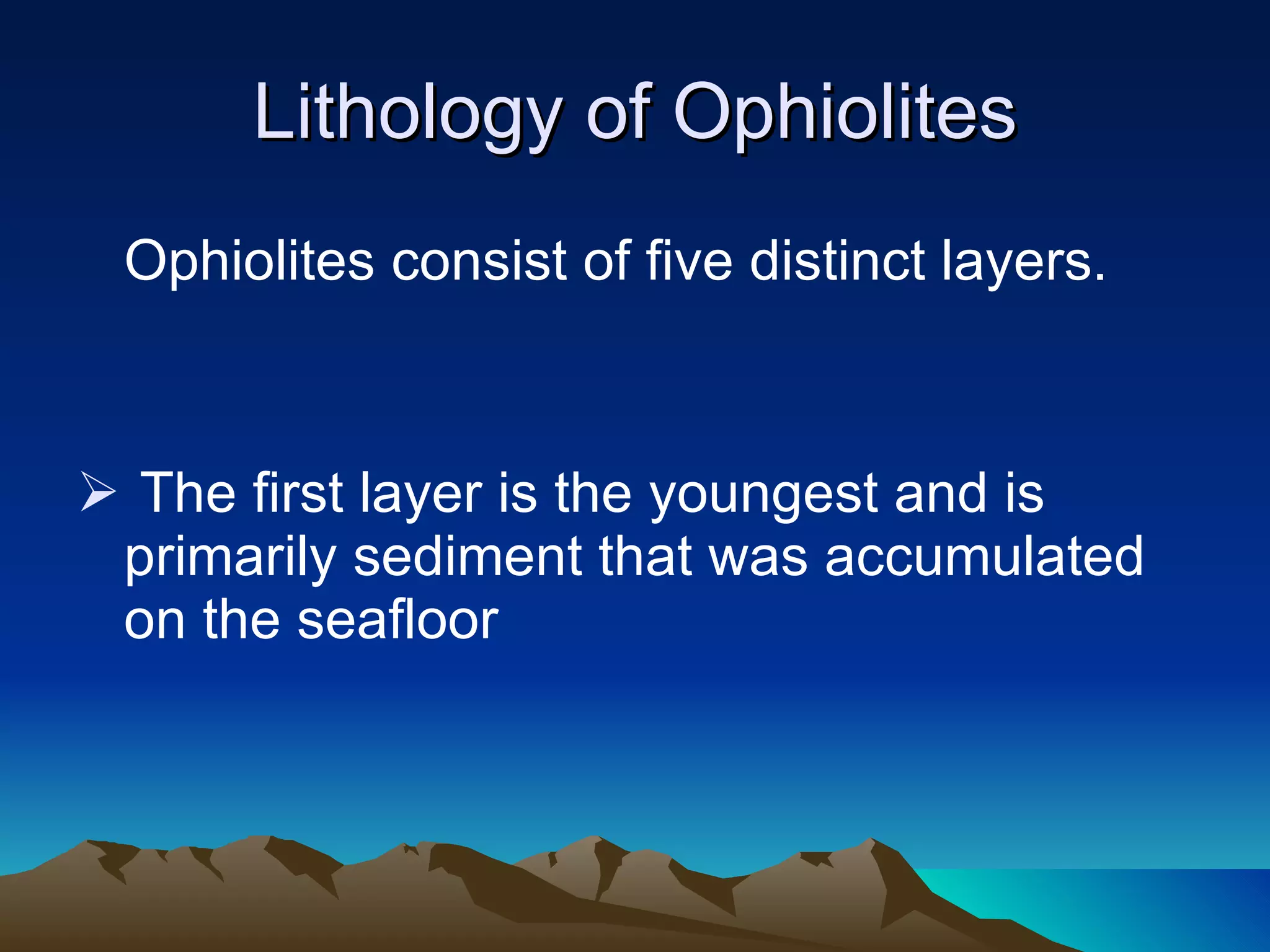 Presentation On Ophiolites | PPT