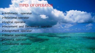 Opreator In "C" | PPTX | Programming Languages | Computing