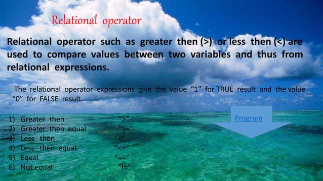 Opreator In "C" | PPTX | Programming Languages | Computing