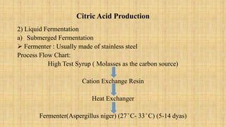 Presentation on orgainc acid production | PPTX