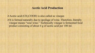Presentation on orgainc acid production | PPTX