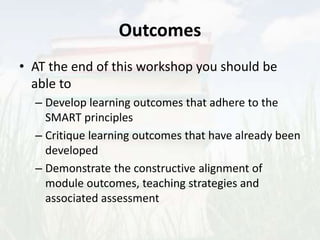 Presentation on writing outcomes | PPTX