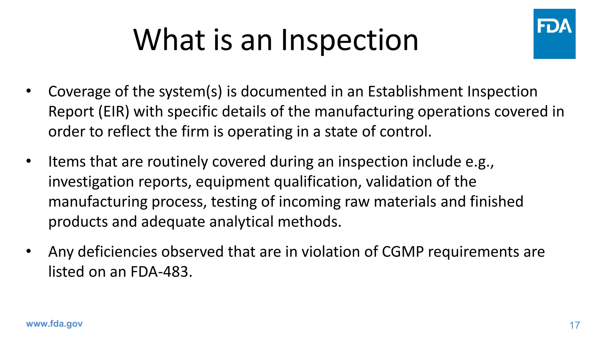 Presentation on Overview of Drug Manufacturing inspections.pdf