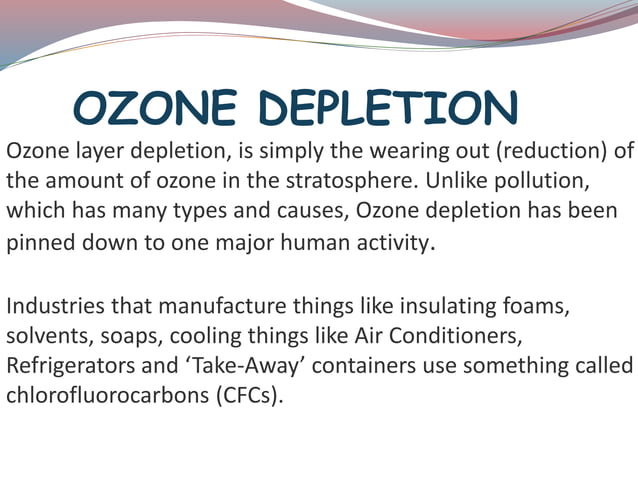 Presentation on ozone depletion | PPTX