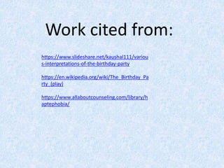 Reflection of various interpretation in Harold Pinter's 'The Birthday ...