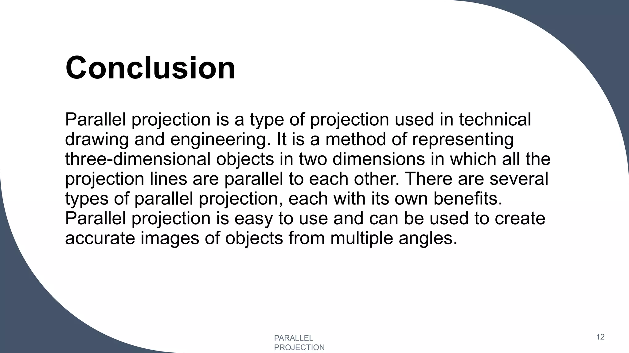 Presentation On Parallel Projectionpptx 3 D Graphics Computer Software And Applications