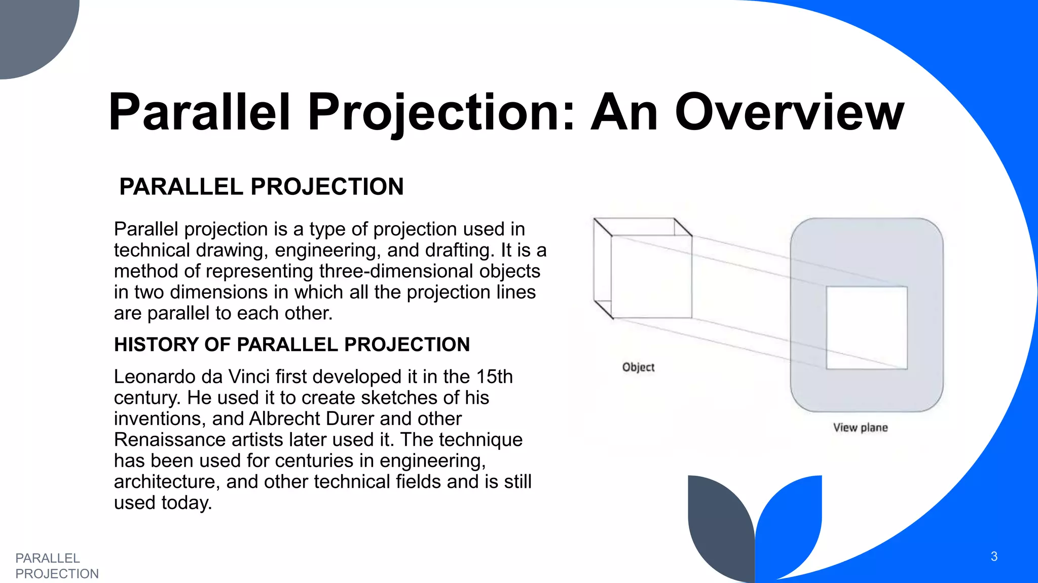 Presentation On Parallel Projectionpptx 3 D Graphics Computer Software And Applications