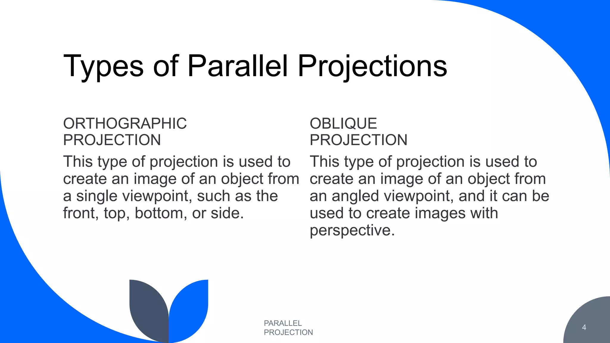 Presentation On Parallel Projectionpptx 3 D Graphics Computer Software And Applications