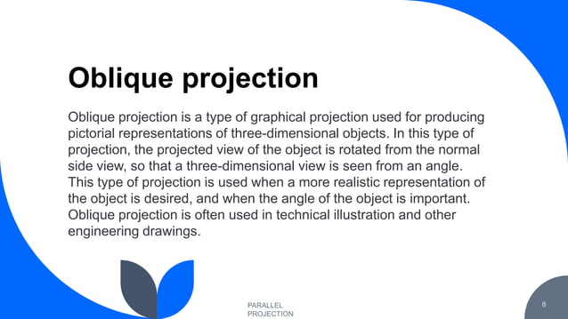 Presentation On Parallel Projectionpptx 3 D Graphics Computer Software And Applications