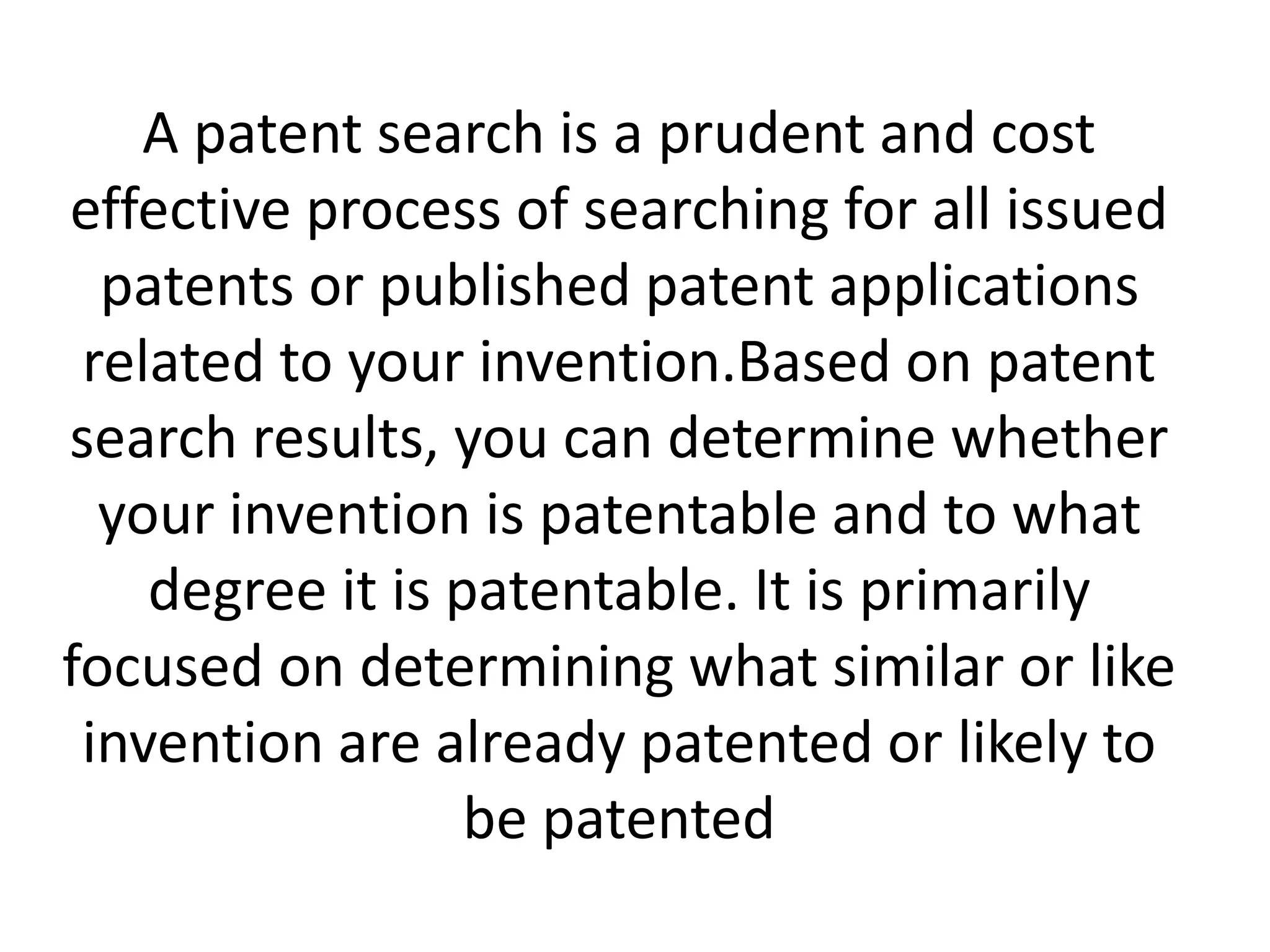 Presentation on patent search | PPTX