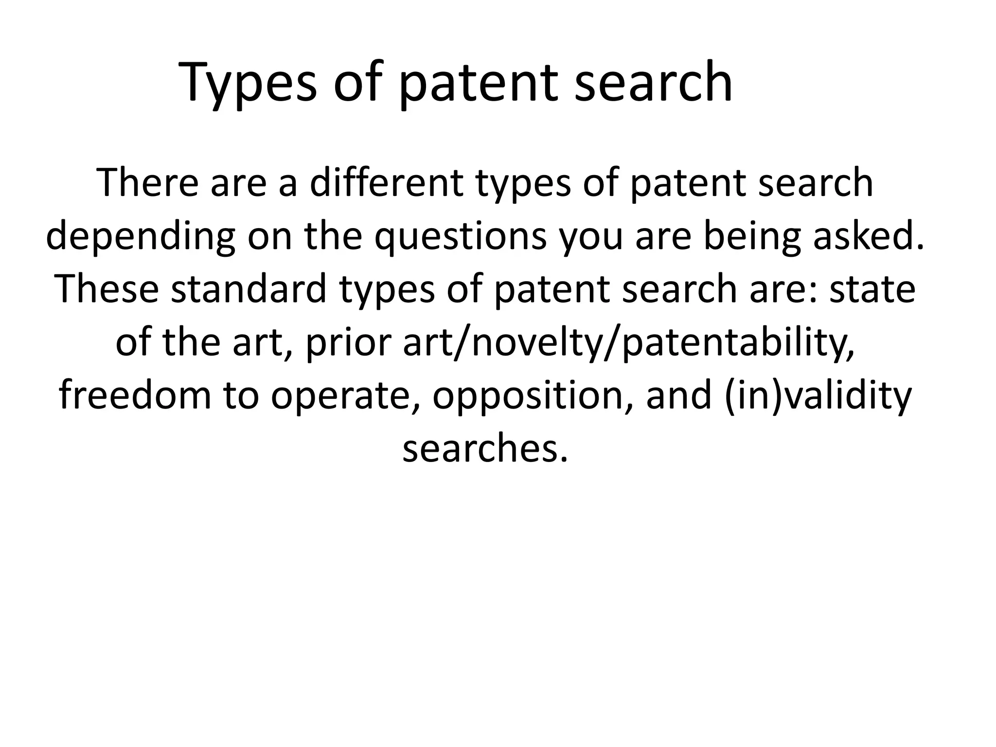 Presentation on patent search | PPTX