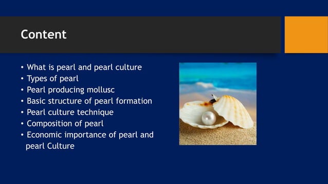 Pearl culture | PPTX | Beadwork | Arts and Crafts