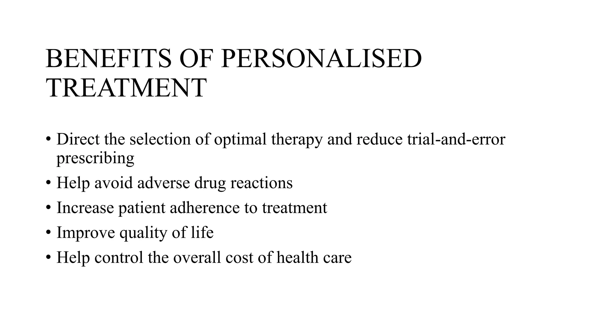 Presentation on personalised medicines | PPTX
