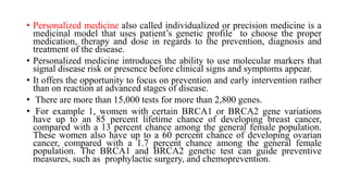 Presentation on personalised medicines | PPTX