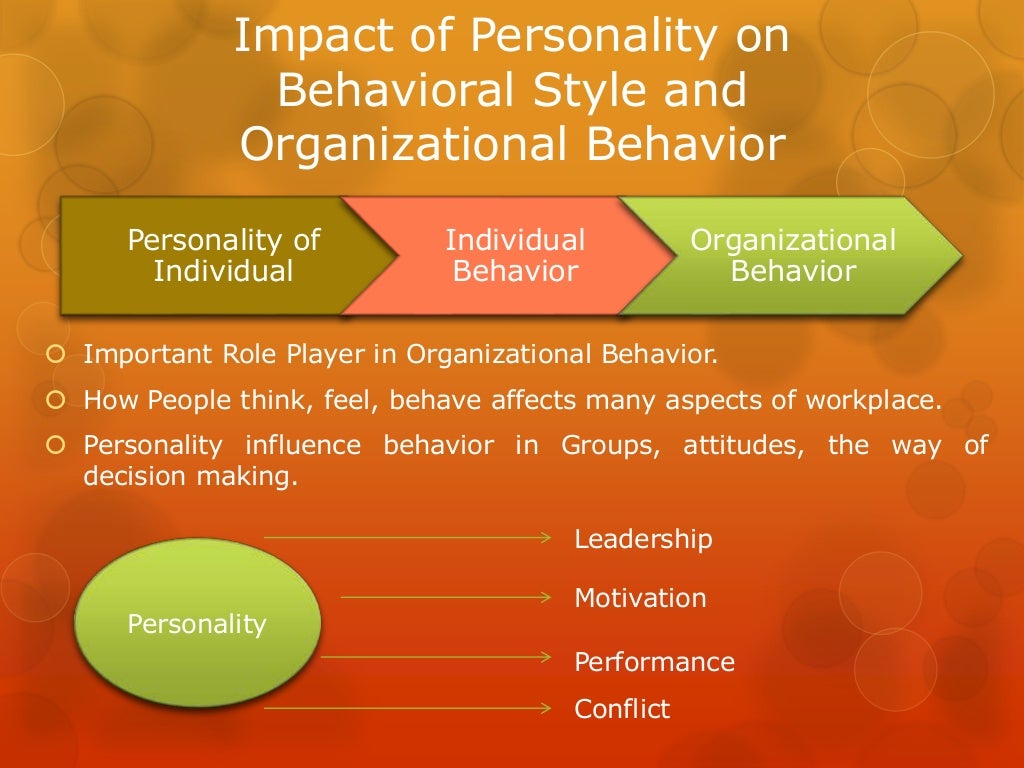 Presentation on personality and its impact on behavior