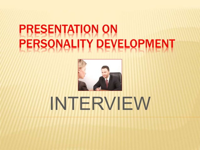 Presentation on personality development | PPTX