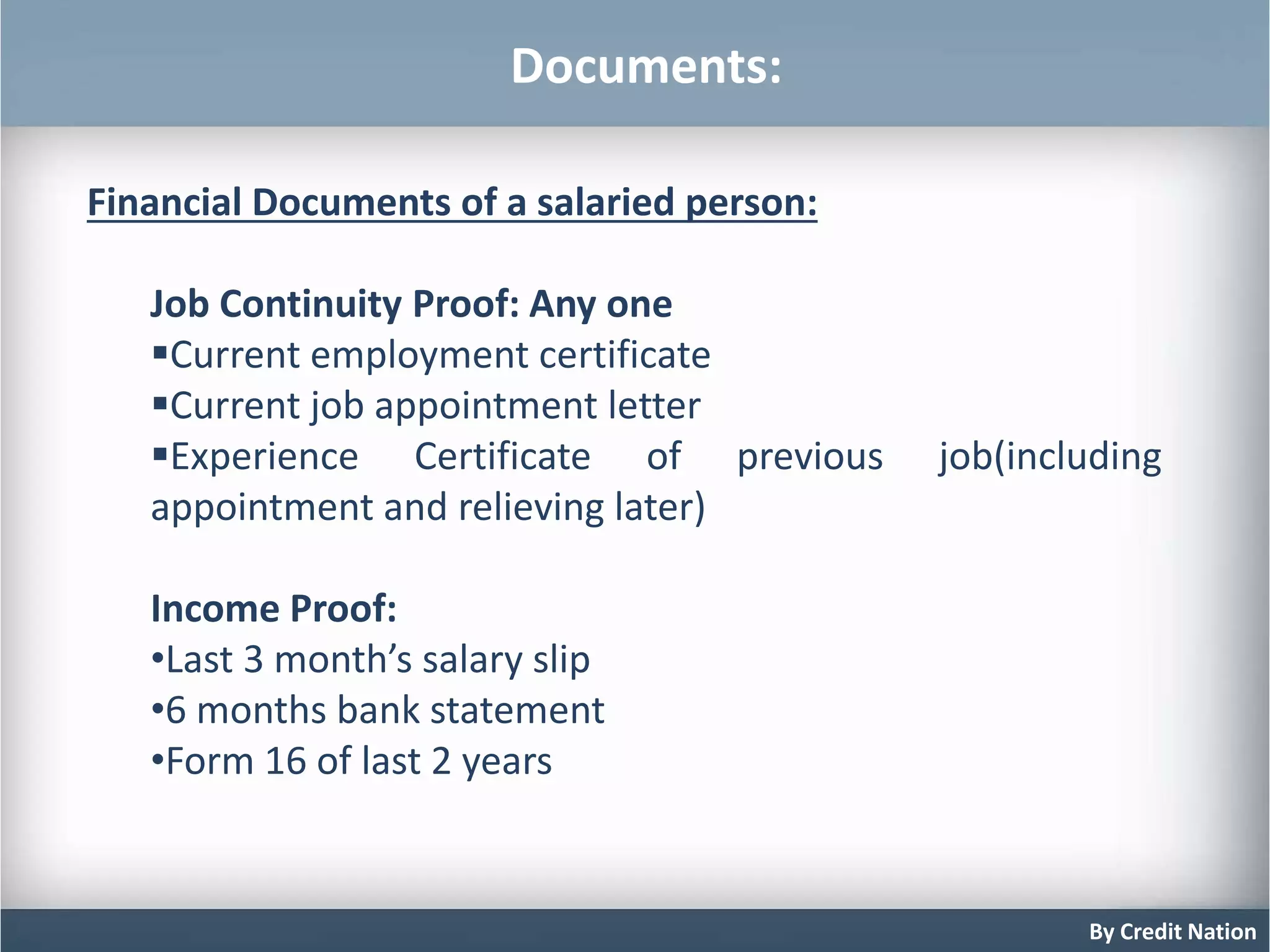 Presentation on personal loan | PPTX
