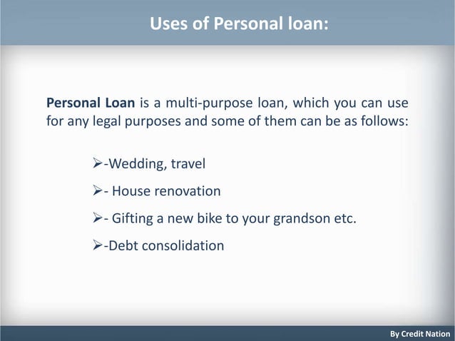 Presentation on personal loan | PPTX | Personal Loans | Personal Debt