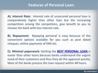 Presentation on personal loan | PPTX | Personal Loans | Personal Debt