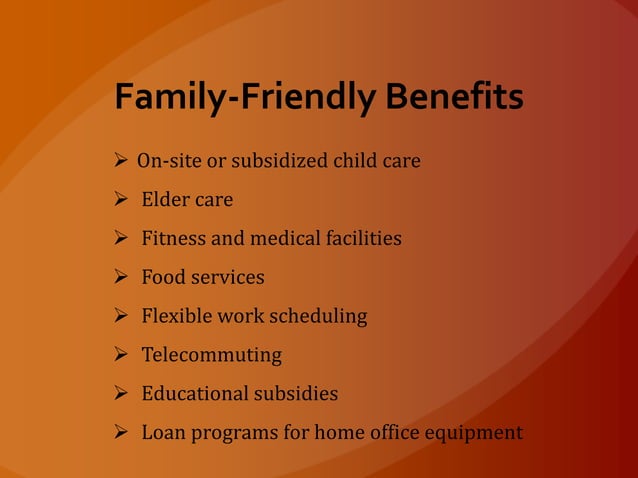 Presentation on personal services n family friendly benefits | PPT
