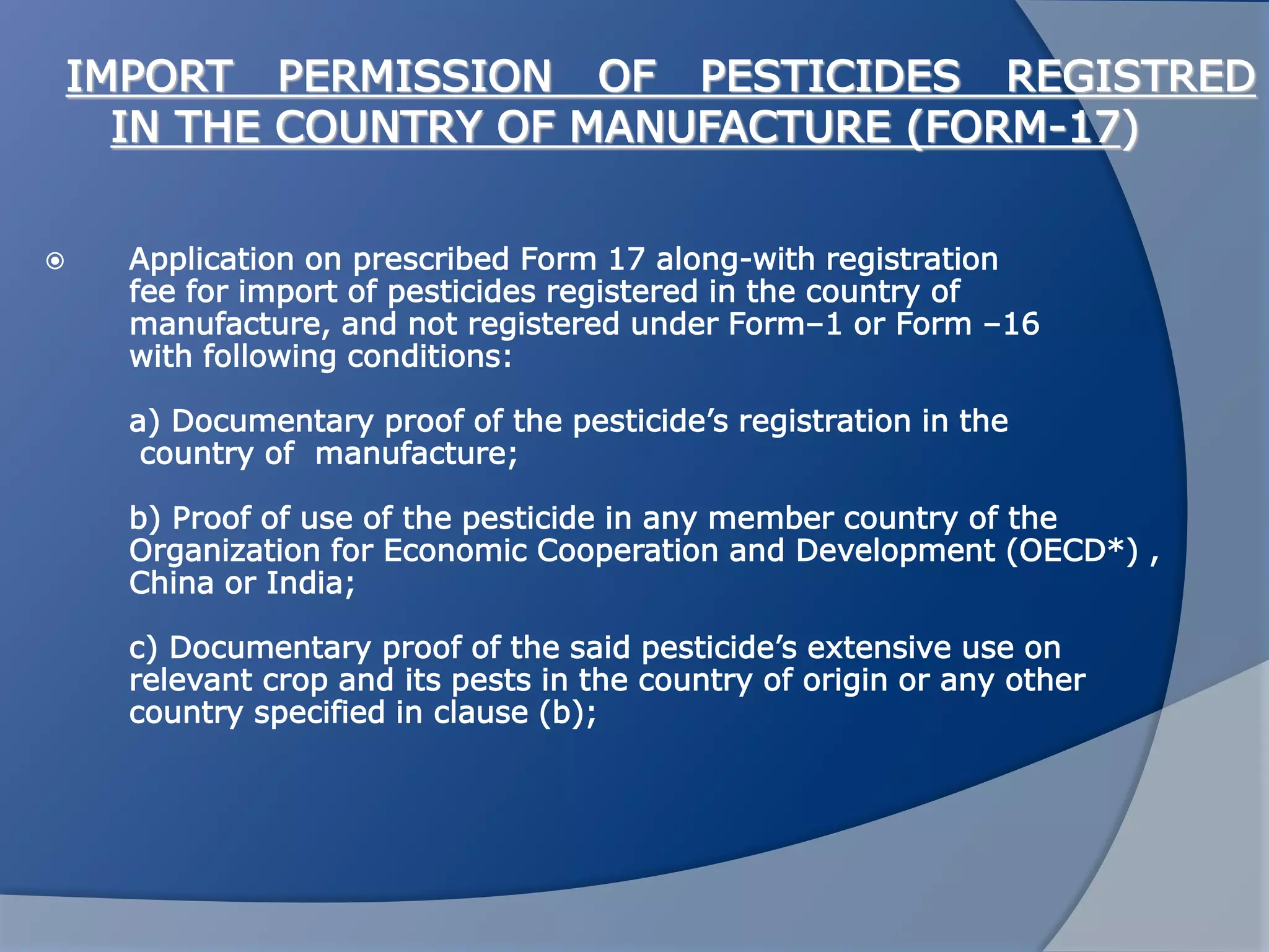 Presentation on pesticides registration & regulation in pakistan | PDF