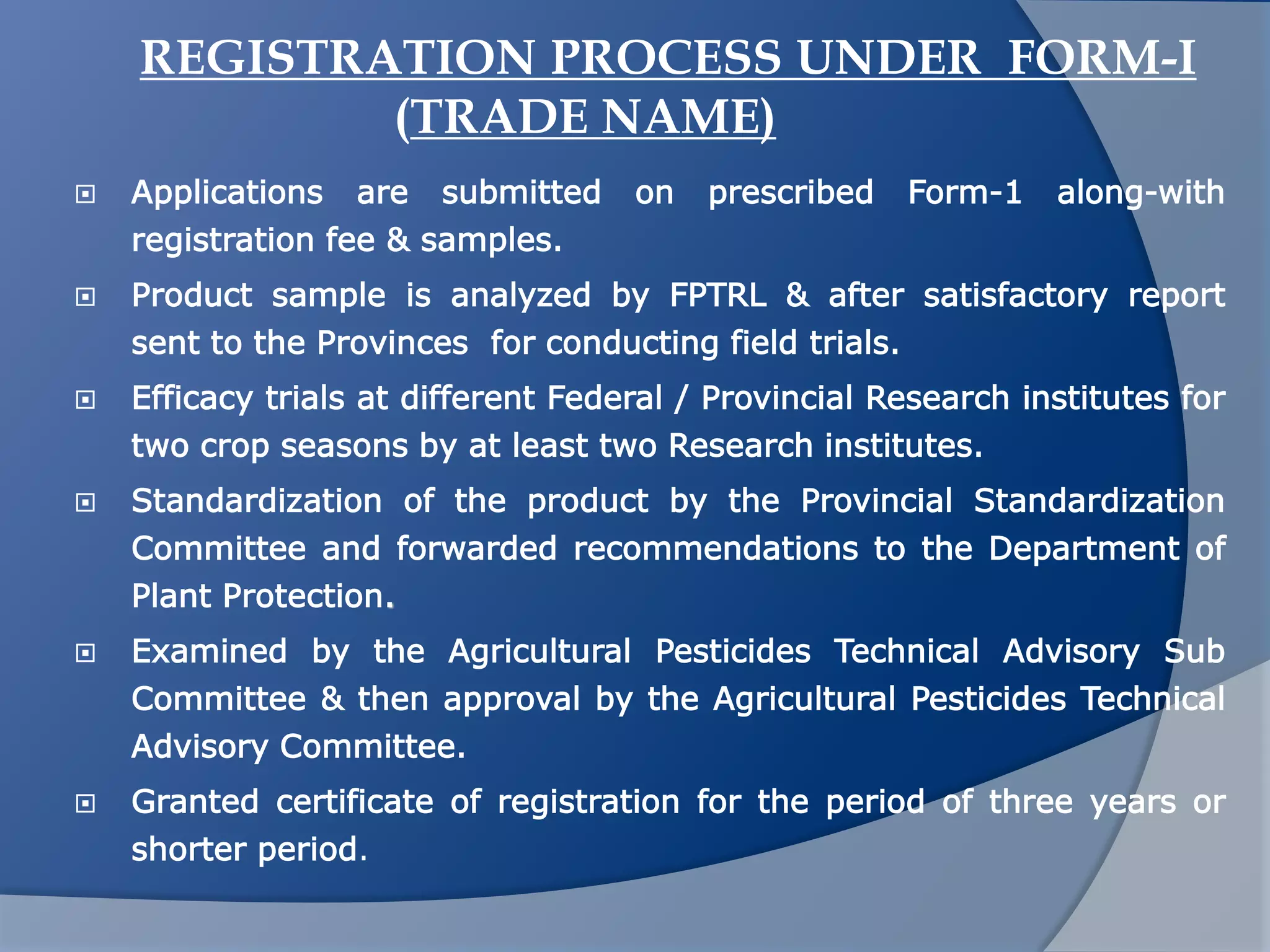 Presentation on pesticides registration & regulation in pakistan | PDF