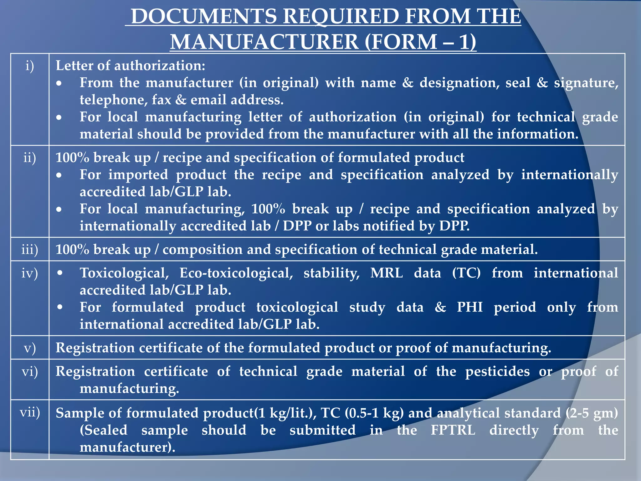 Presentation on pesticides registration & regulation in pakistan | PDF