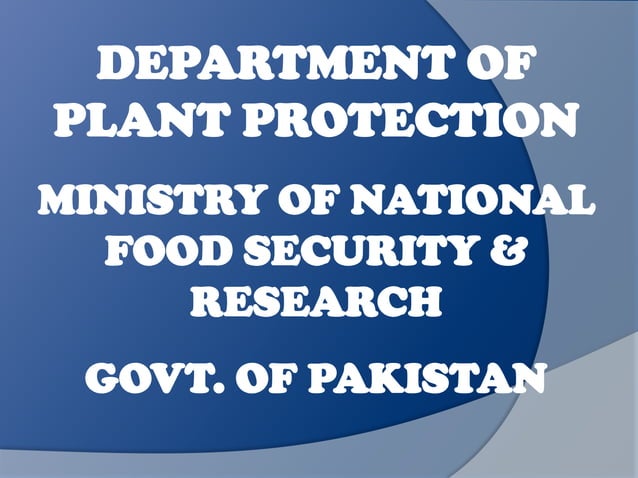 Presentation on pesticides registration & regulation in pakistan | PDF