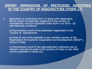 Presentation on pesticides registration & regulation in pakistan | PDF
