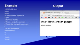 Presentation on php and Javascript | PPT