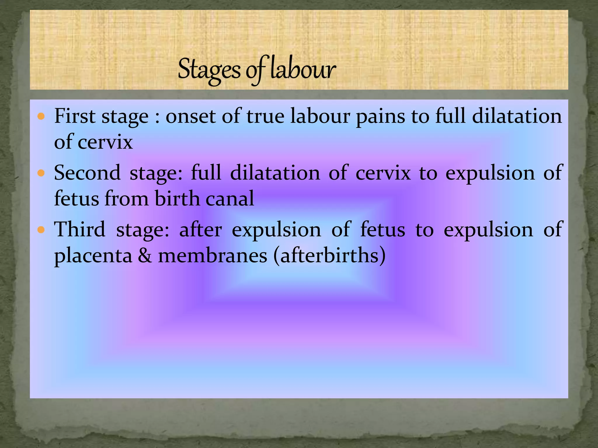 physiology and management of third stage of labour | PPTX