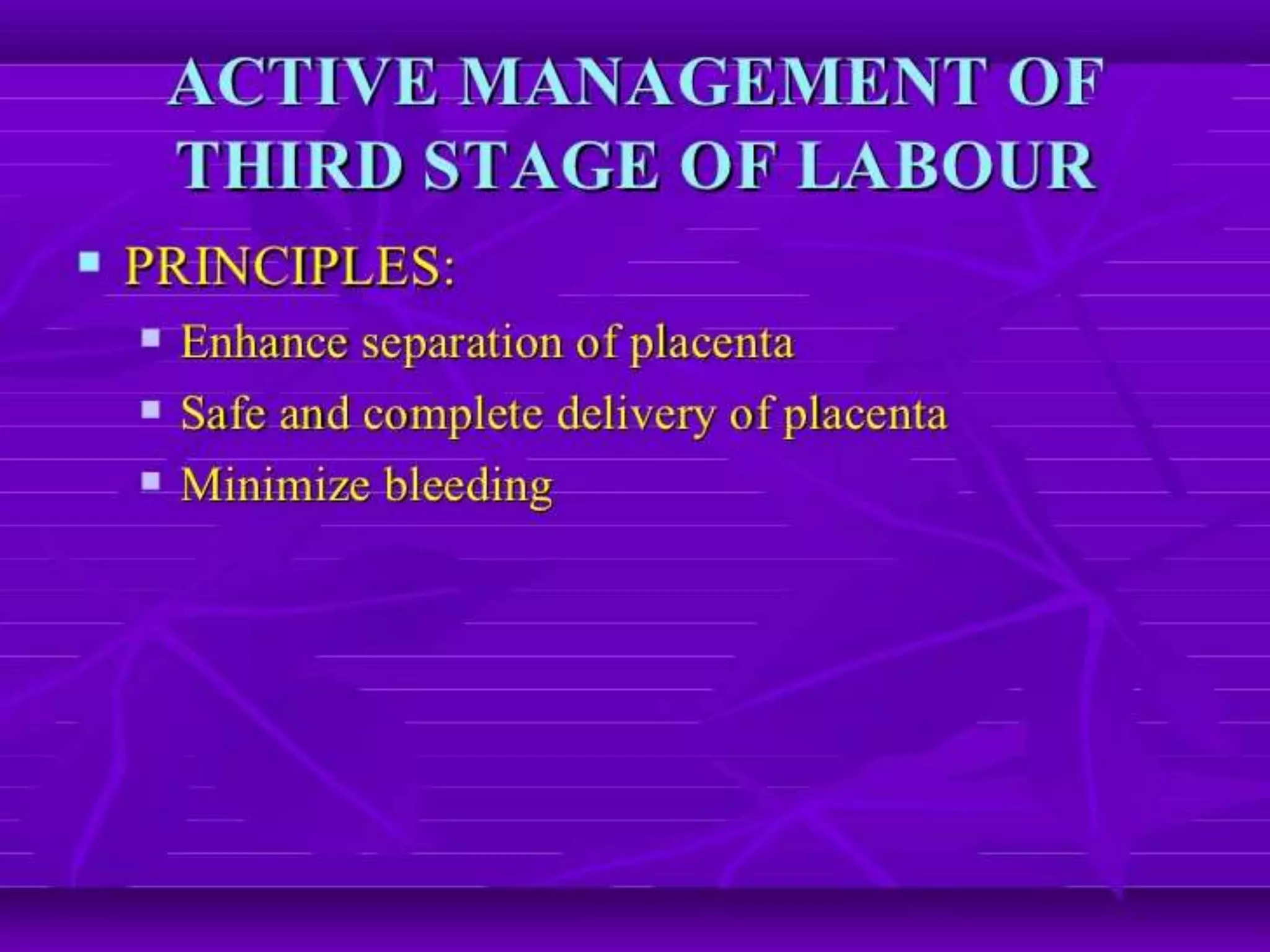 physiology and management of third stage of labour | PPTX