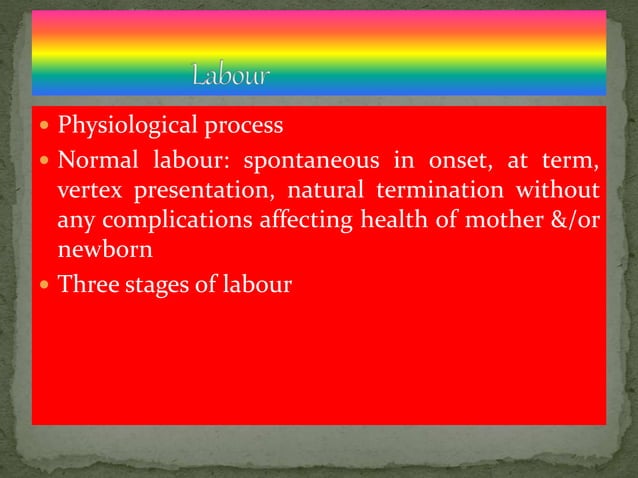 physiology and management of third stage of labour | PPTX | Pregnancy ...