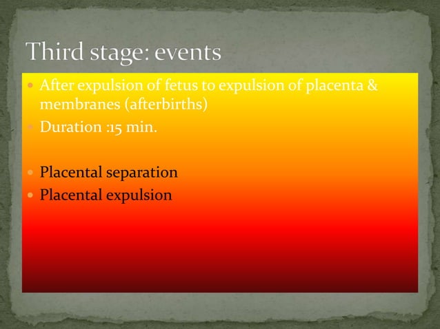 physiology and management of third stage of labour | PPTX | Pregnancy ...
