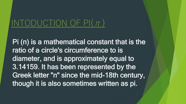 presentation on pi.pptx | Physics | Science