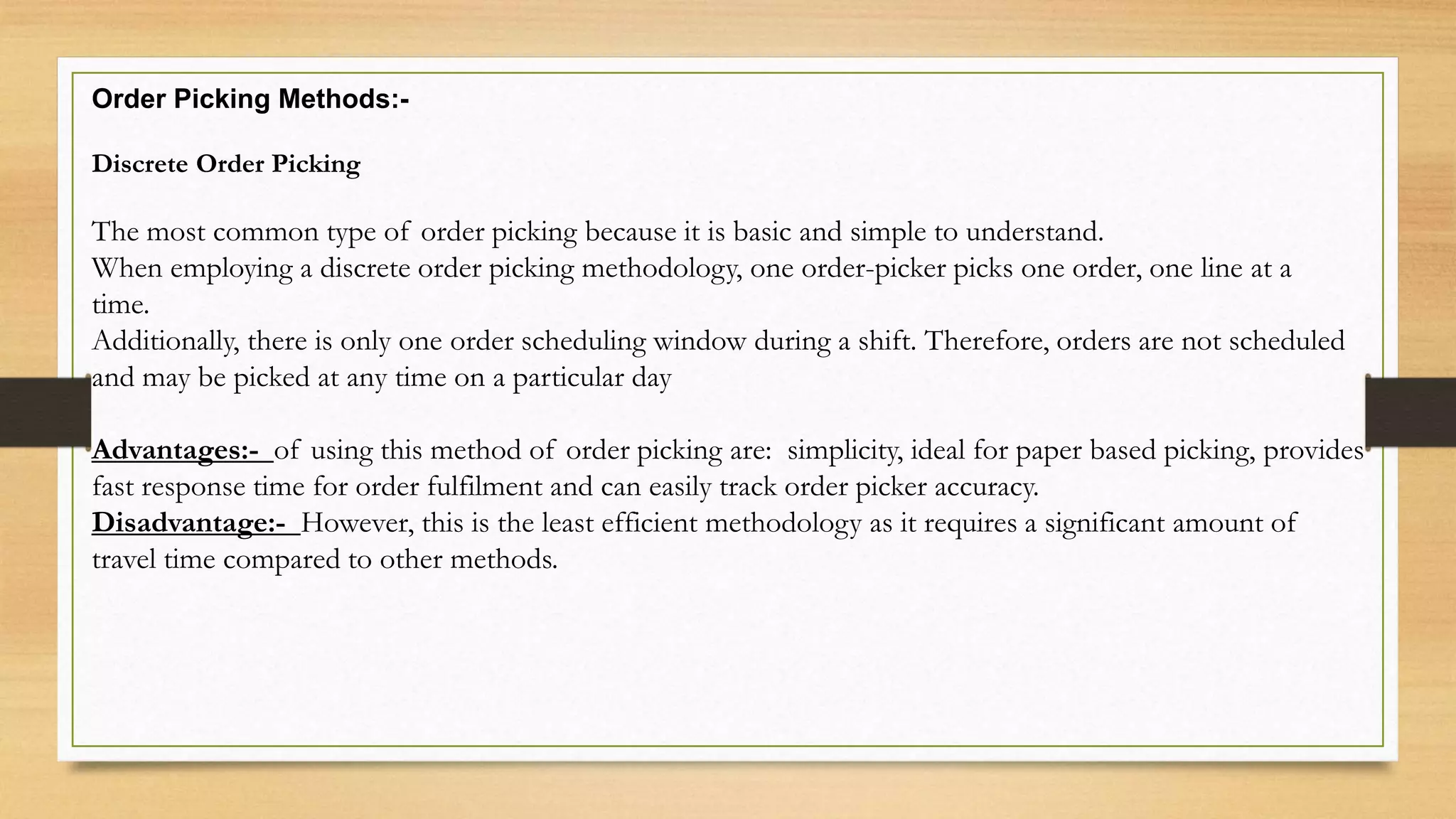 Presentation on picking | PPTX