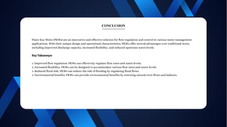 presentation on piano key weir to analysis the fliw of water | PDF
