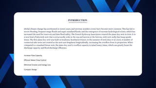 presentation on piano key weir to analysis the fliw of water | PDF