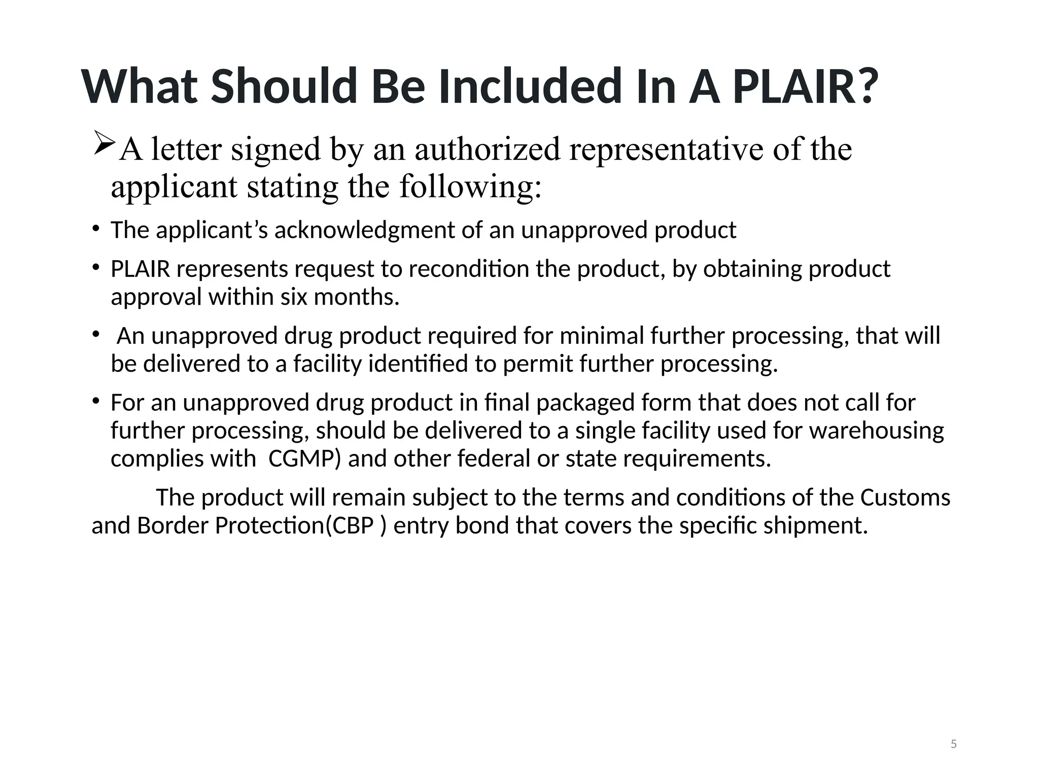 Pre-Launch Activities Importation Request (PLAIR) | PPTX