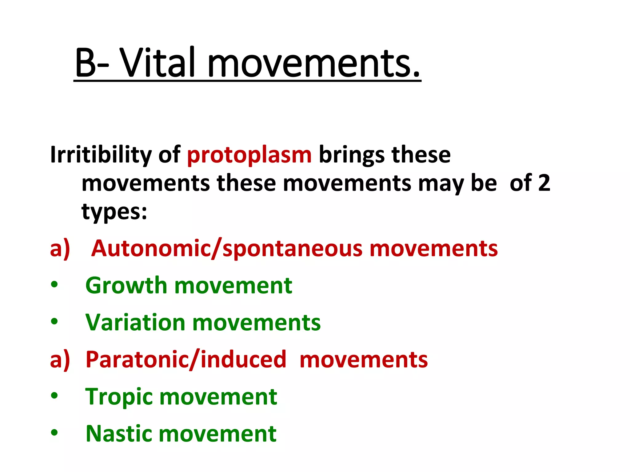 Presentation on plant movement | PPT