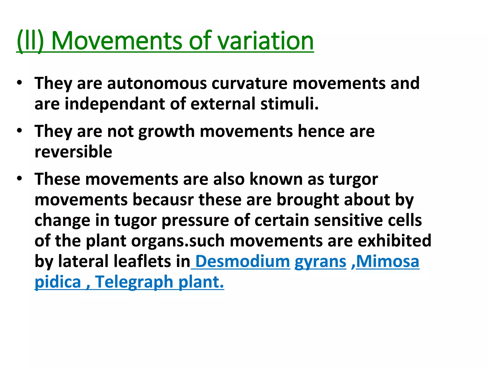 Presentation on plant movement | PPT