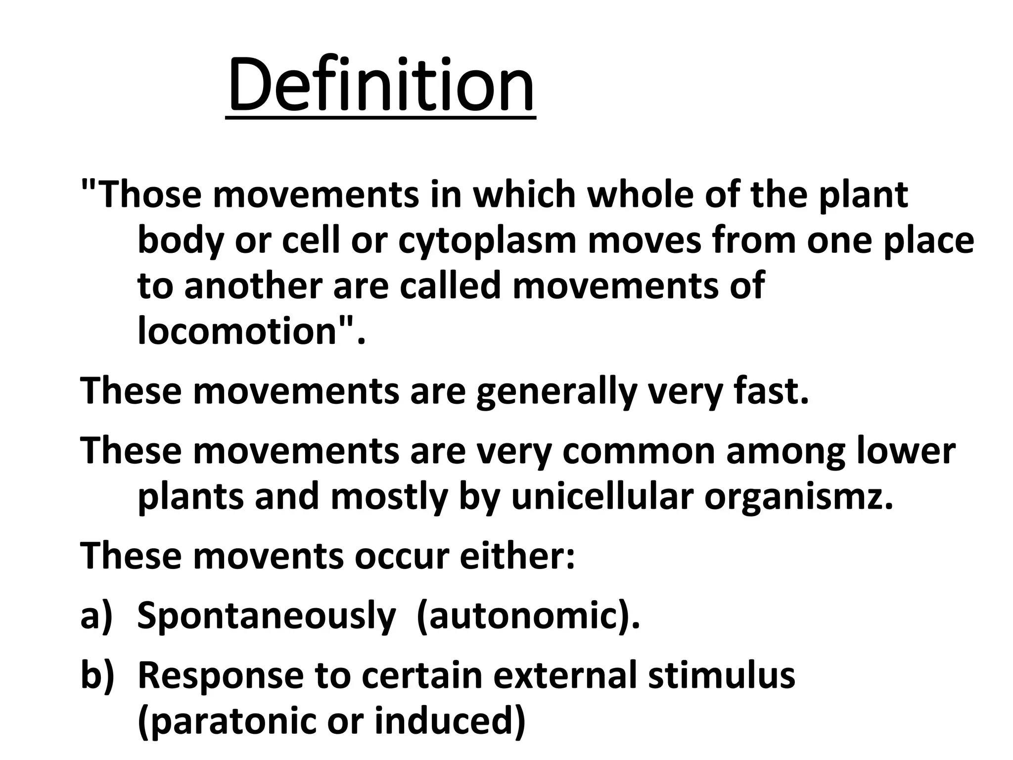 Presentation on plant movement | PPT