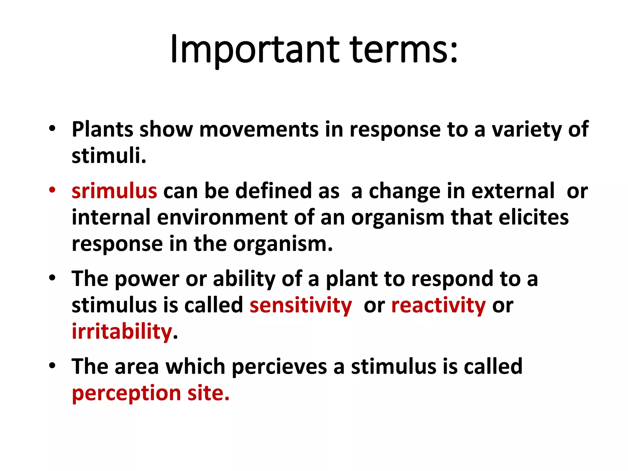 Presentation on plant movement | PPT