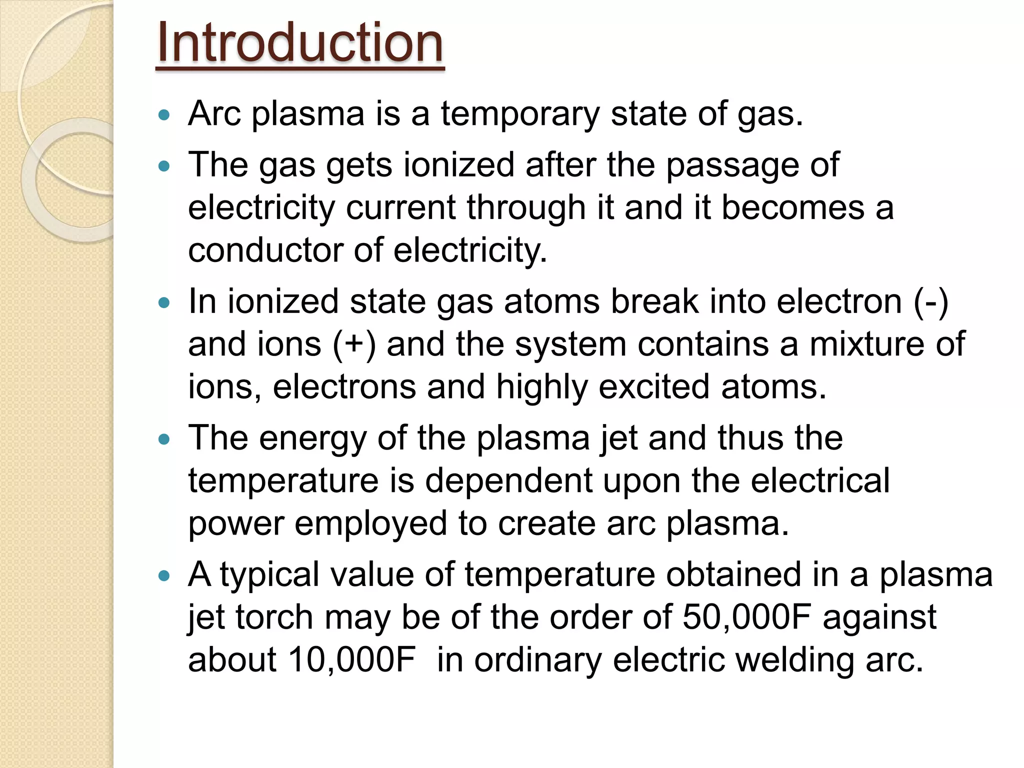 Presentation on plasma arc welding | PPTX