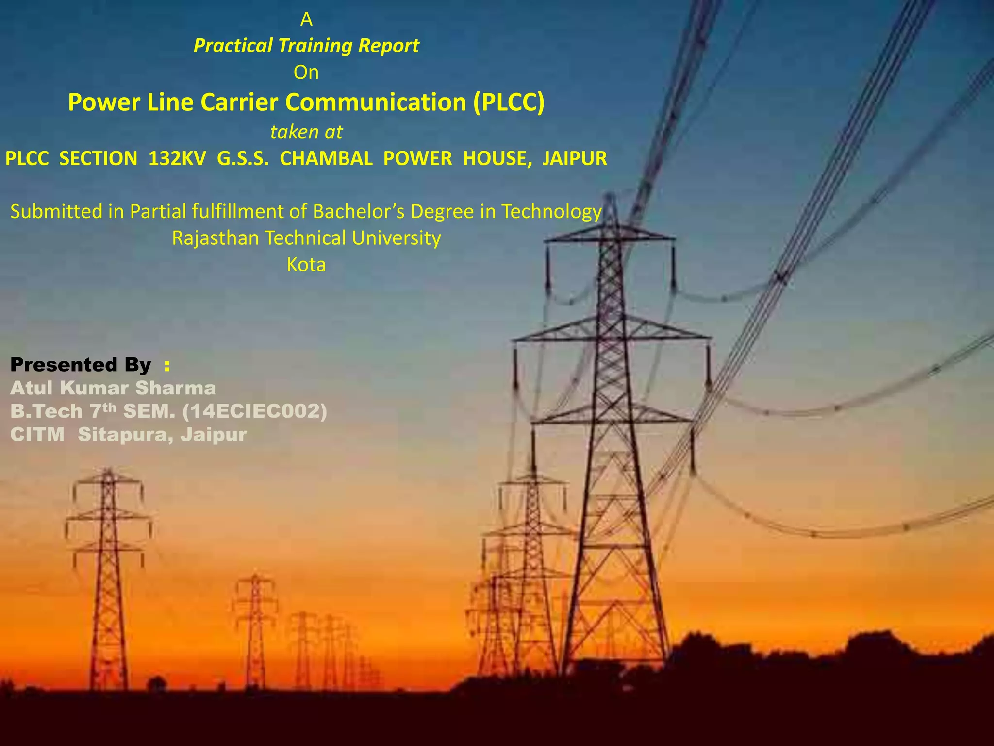POWER LINE CARRIER COMMUNICATION | PPSX