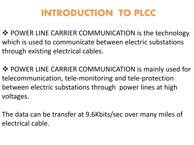 POWER LINE CARRIER COMMUNICATION | PPSX