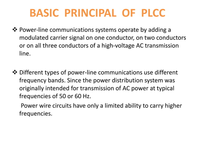 POWER LINE CARRIER COMMUNICATION | PPSX