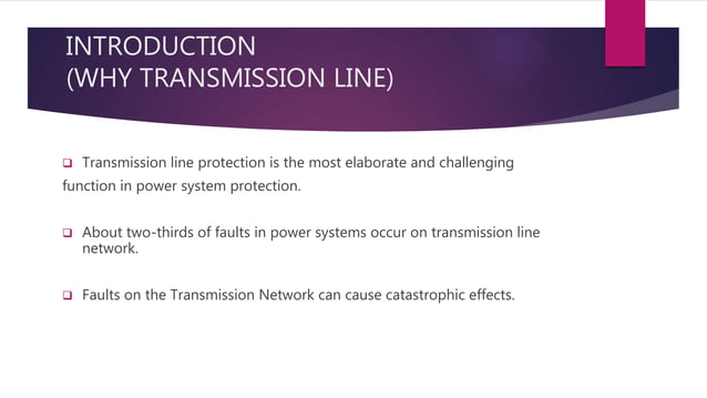 Summary Presentation on PMU Based Transmission Line Protection Scheme | PPT
