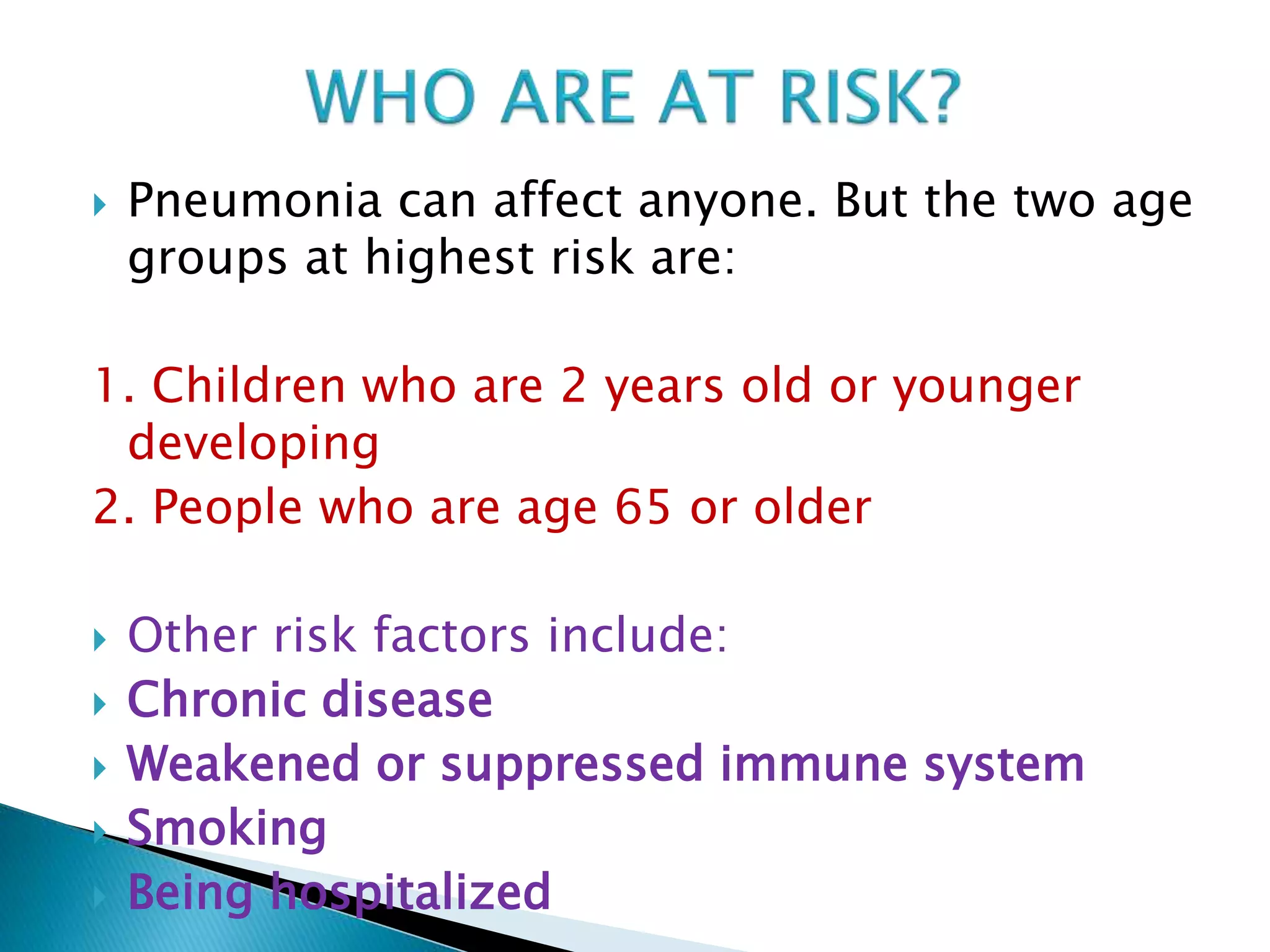 Presentation on pneumonia | PPTX